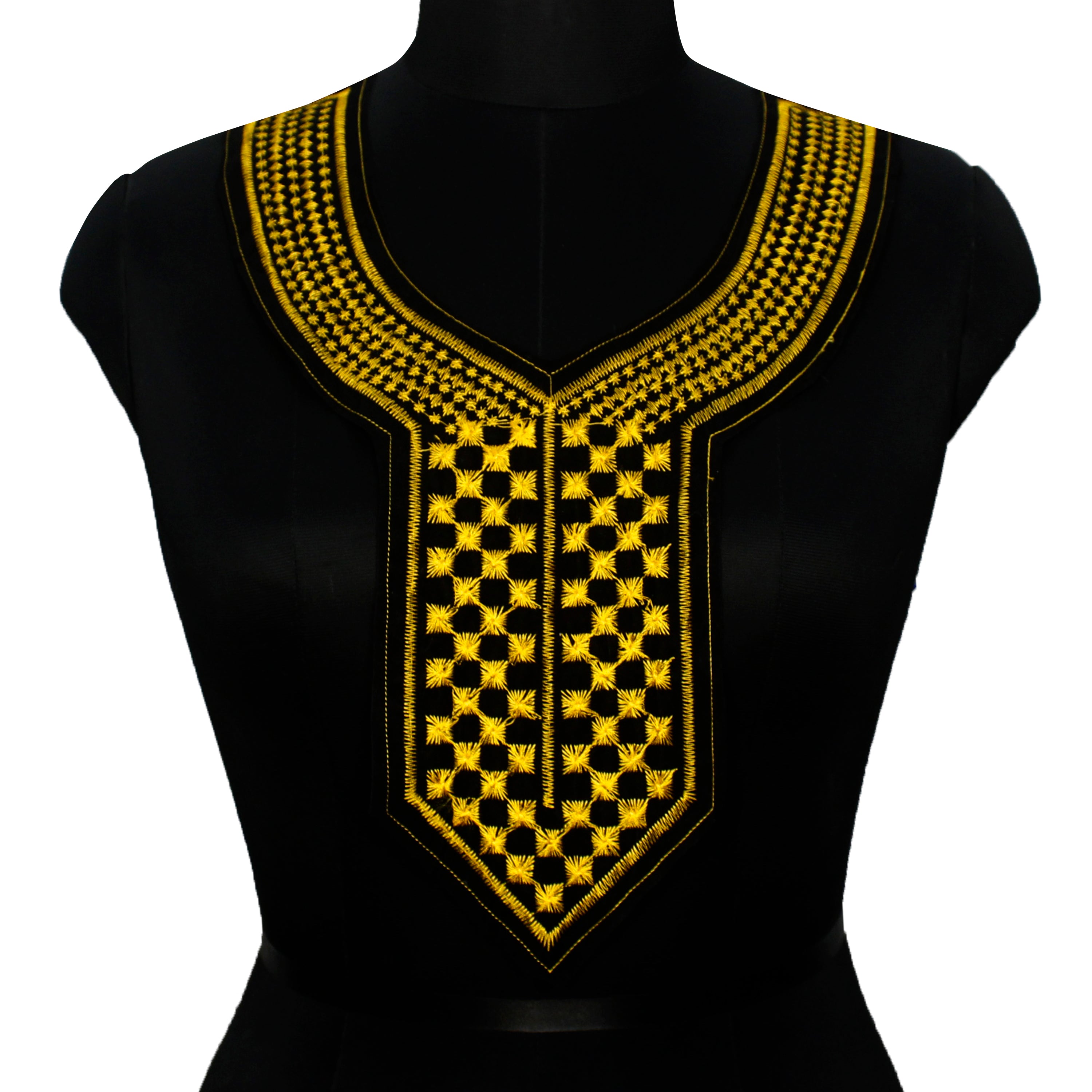 Black and Golden Yoke design Neckline – Ani Accessories