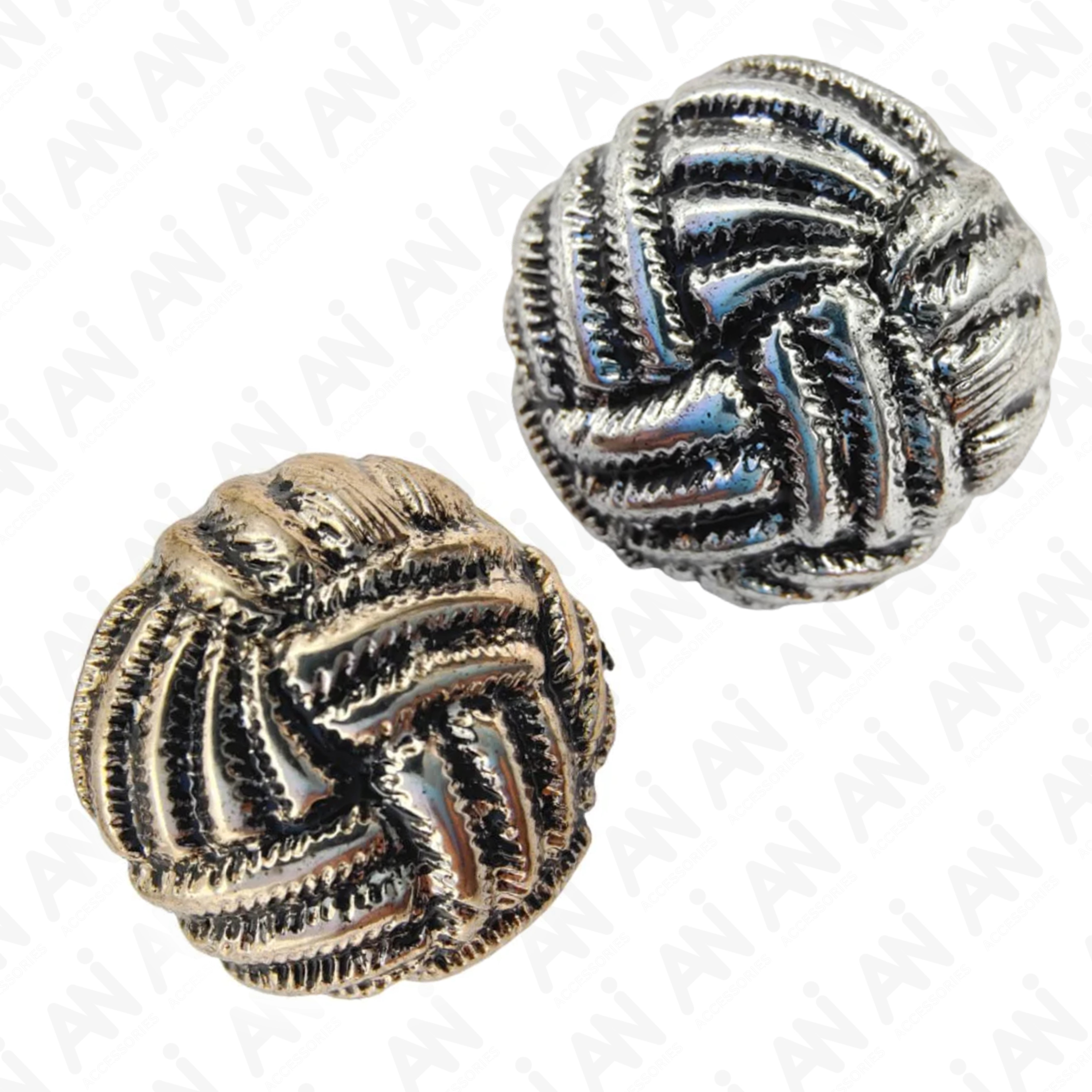 Cord Design Dome Shaped Abs Shank Buttons (Set of 8) – Ani Accessories