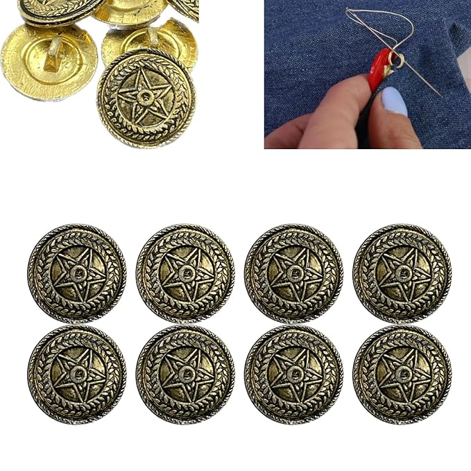 Center Star Design Antique Metal Buttons – Ani Accessories