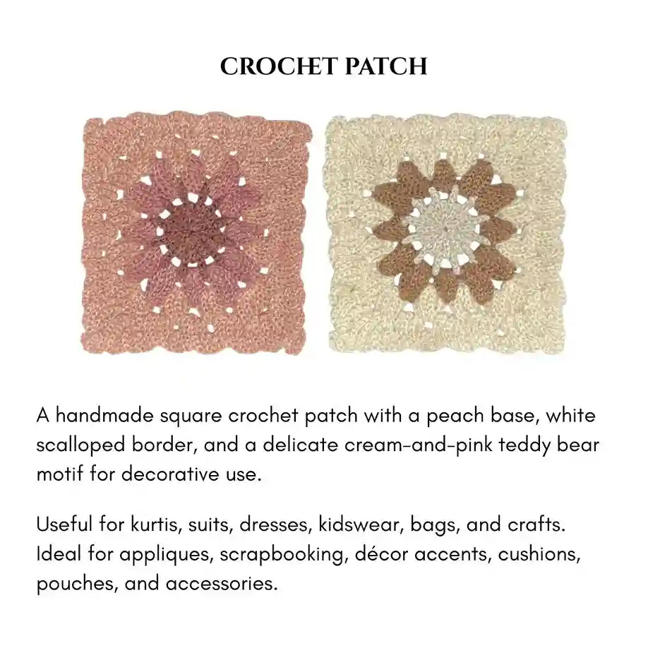 Daisy Granny Square Patch | 2 Piece – Ani Accessories