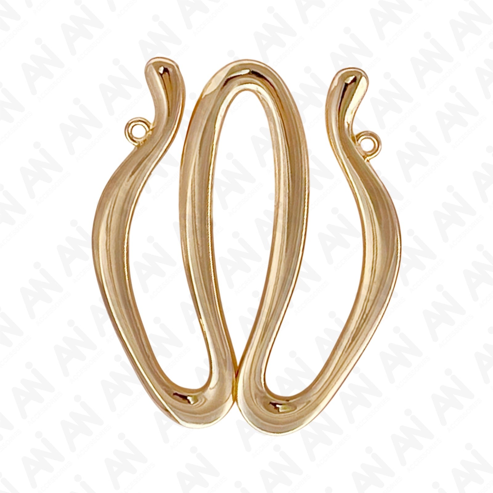 Double Wave Design Metal Buckle/ Broach – Ani Accessories