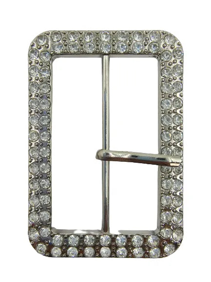 Prong Silver Metal Rhinestone Studded Buckle – Ani Accessories