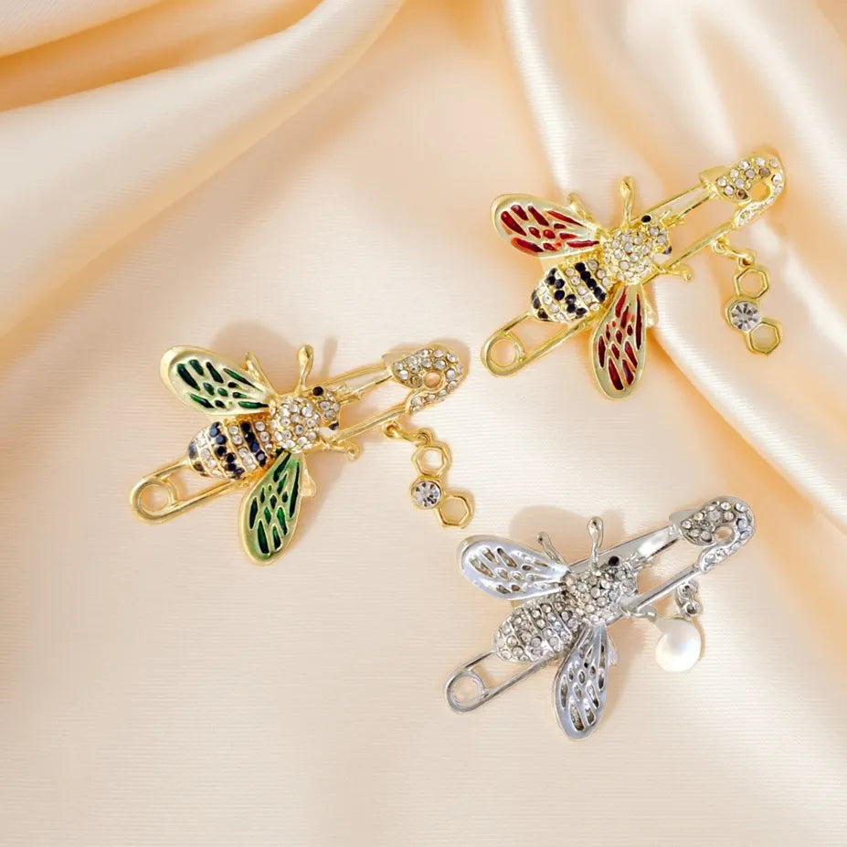 Encrusted Bee Safety Pin Brooch – Ani Accessories
