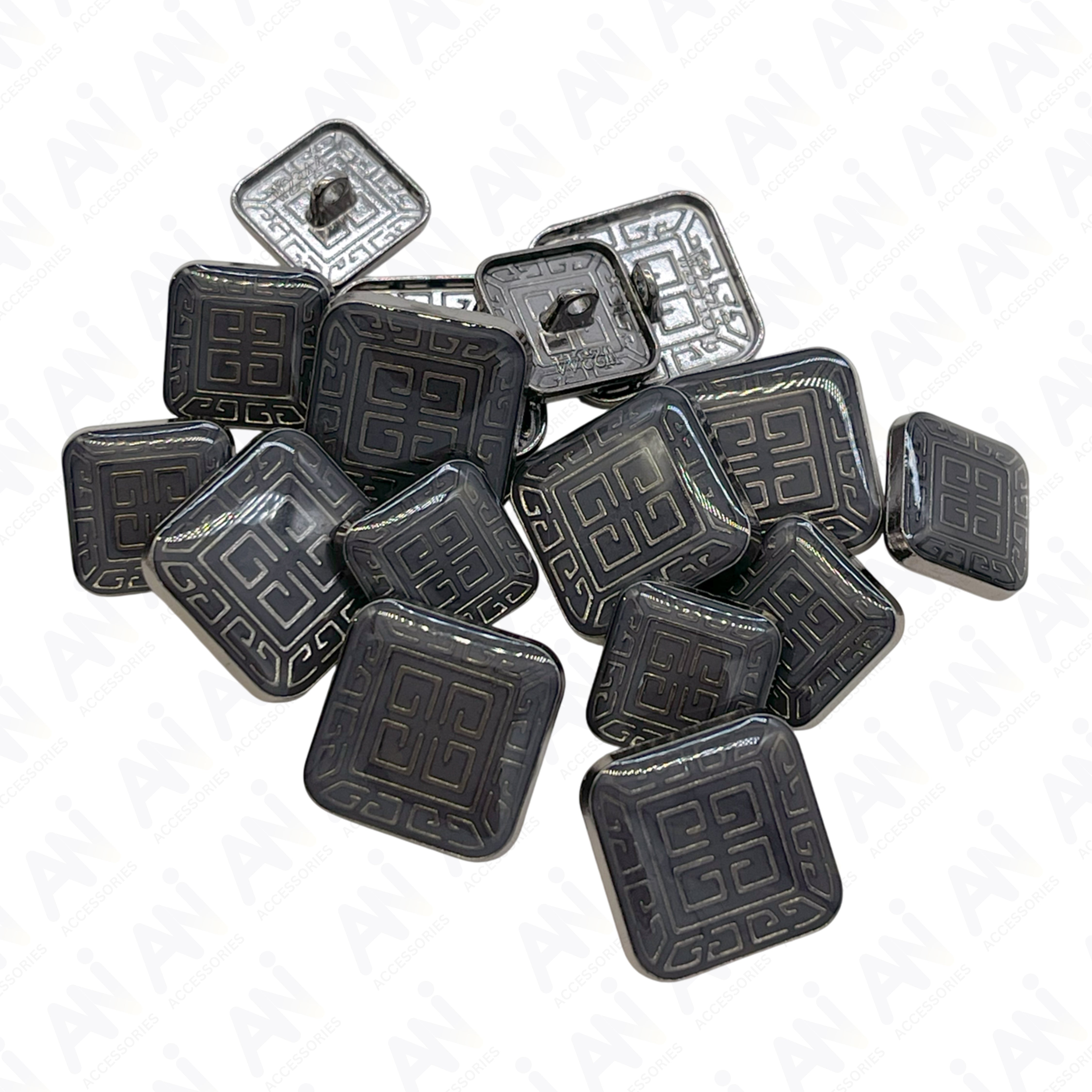 Linear Pattern Metal Buttons – Ani Accessories