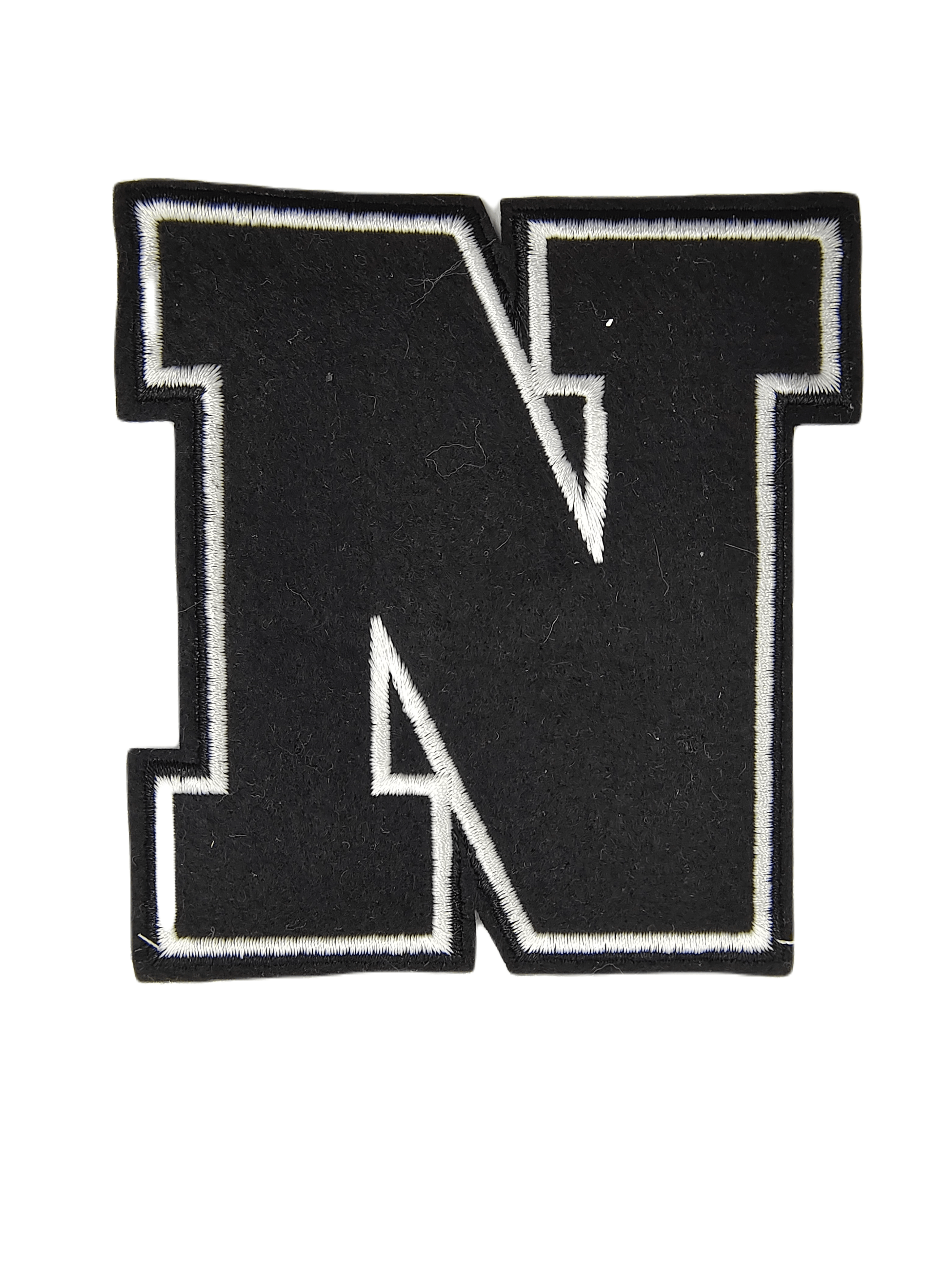 "N" Design Embroidered Black Sewable Patch – Ani Accessories