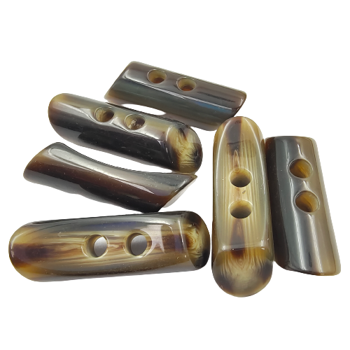 Brown Horn Double Hole Toggle Buttons (Pack Of Six) – Ani Accessories